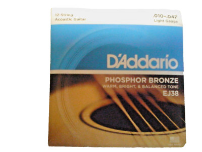 D'Addario (EJ38) 12 Phosphor Bronze Acoustic Guitar Strings | eBay