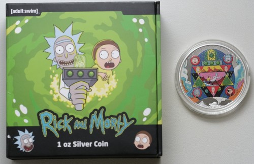 2022 Rick and Morty Niue 1 Ounce Silver $2 Colorized Coin | eBay