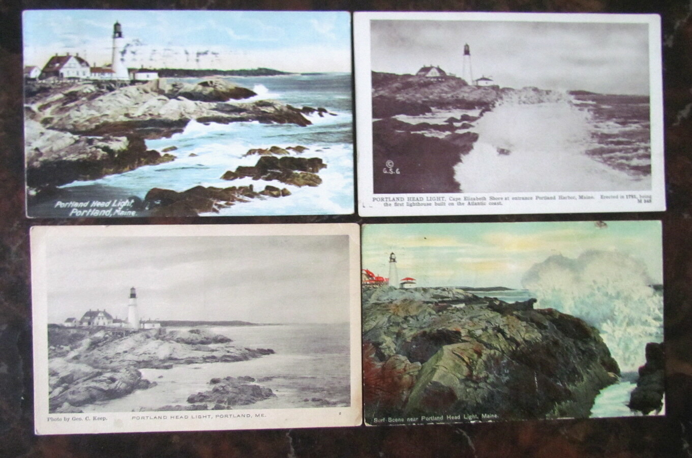 Portland Head Light Lighthouse Maine Vintage Postcards Lot of 4 | eBay