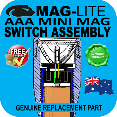MAGLITE UPGRADE MINI 2AAA SWITCH ASSEMBLY FLASHLIGHT TORCH GENUINE PART ...
