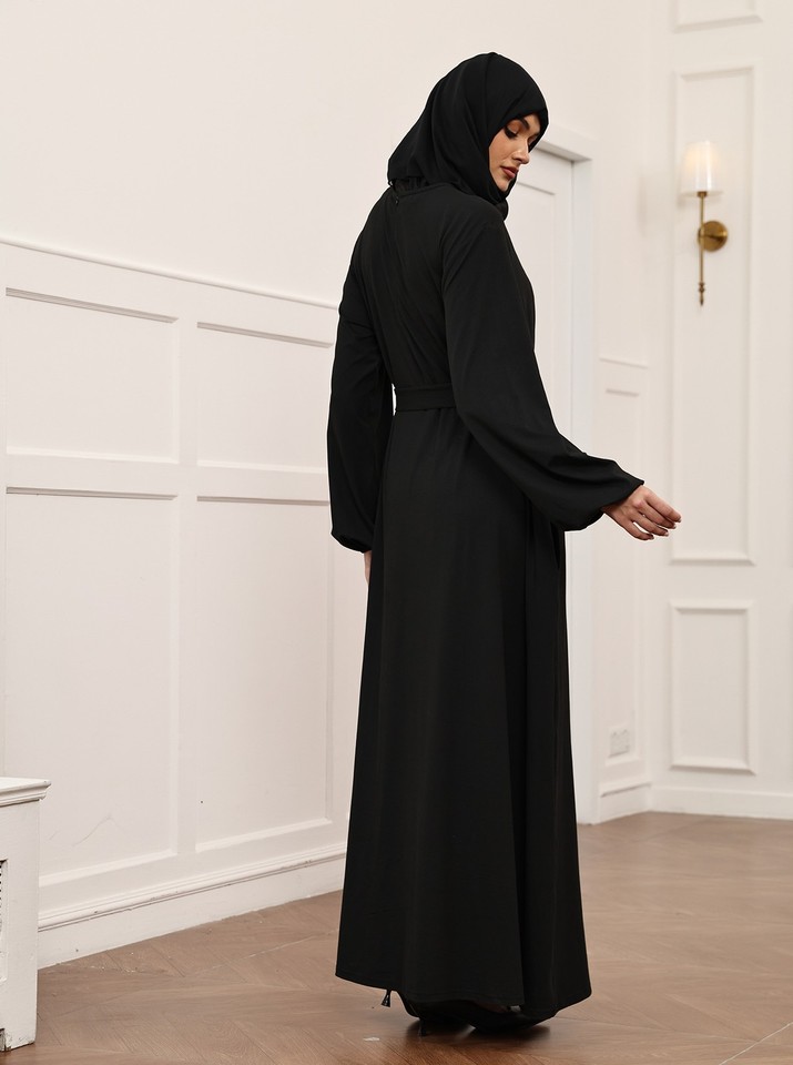 Arabic Robe Scarf Women Muslim Kaftan Abaya Dubai Evening Dress Maxi ...