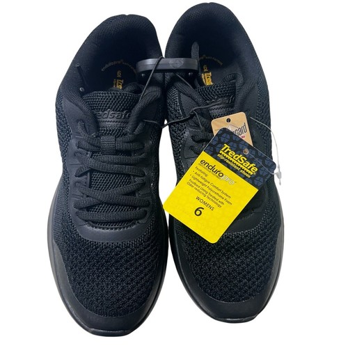 TredSafe Shoes Womens Size 6 Slip Resistant Work Athletic Black Walking ...