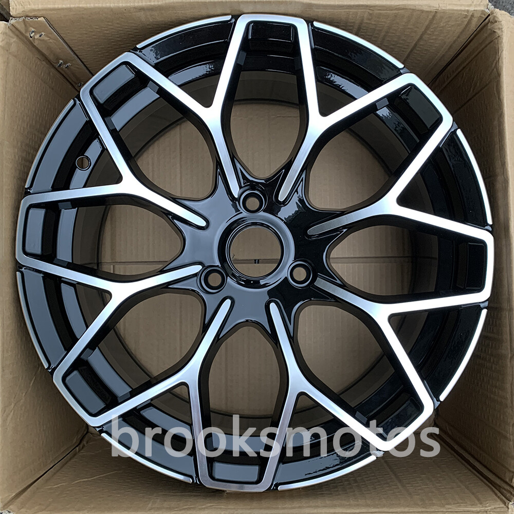 16X6 17X7 STAGGERED B STYLE BLACK WHEELS RIMS FITS FOR SMART FORTWO ...