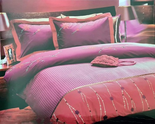 Partex Scala SINGLE Bed Quilt Cover Set. Embroidery Design. Pintucking ...