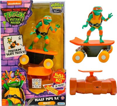 Teenage Mutant Ninja Turtles Mayhem MIKEY Half Pipe RC Skateboard, NEW ...