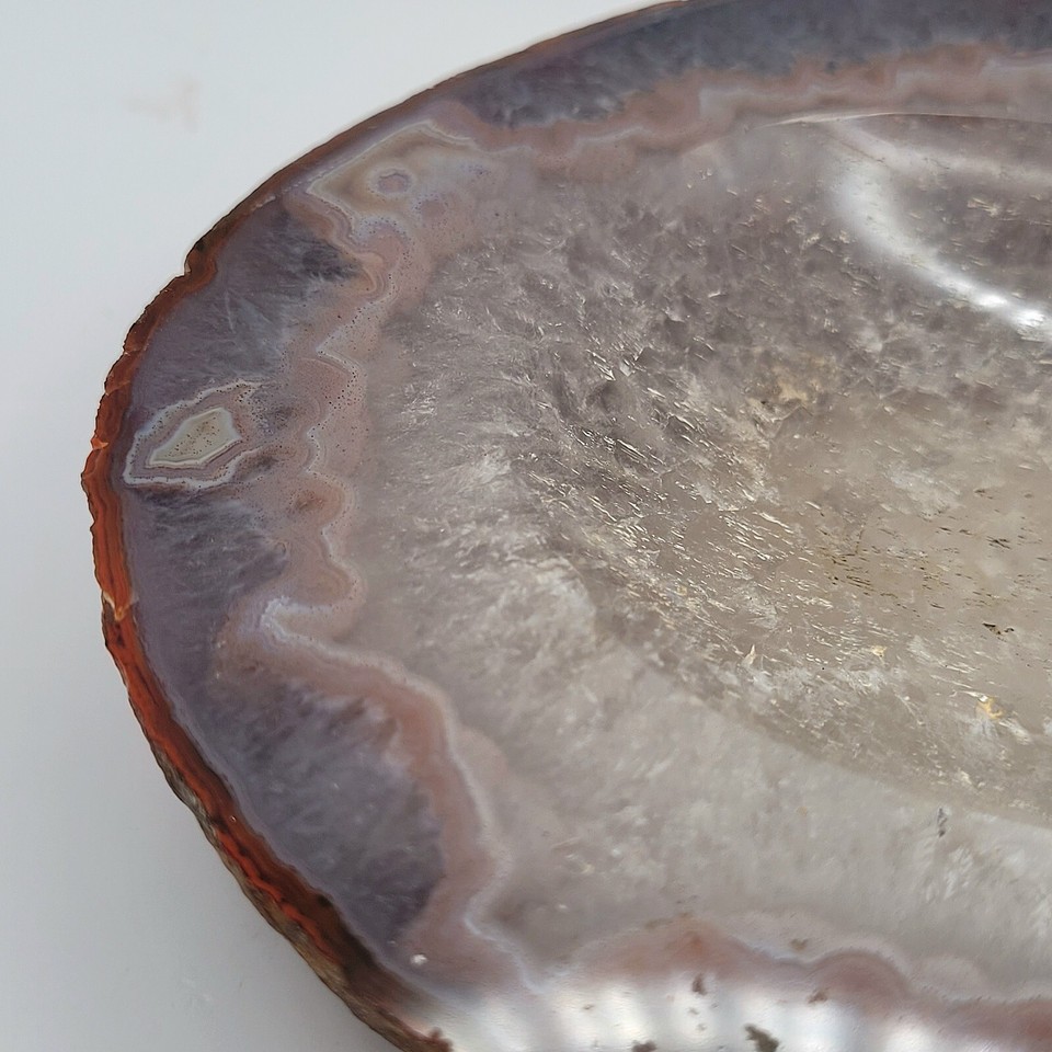 Geode Slice Ashtray Trinket Soap Dish Agate Stone Polished 4x4.5 | eBay