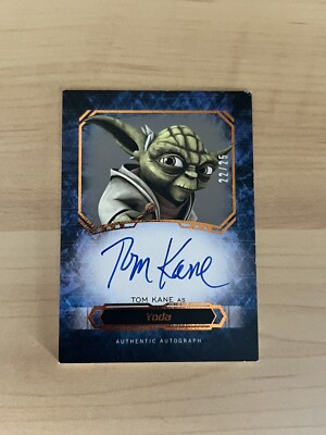 TOM KANE as YODA Autograph Card 2016 Topps Star Wars Masterwork 22/25 ...