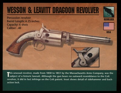 Wesson & Leavitt Dragoon Revolver Atlas Classic Firearms Card | eBay