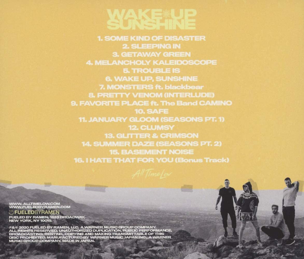 All Time Low Wake Up, Sunshine Japan Music CD Bonus Tracks | eBay
