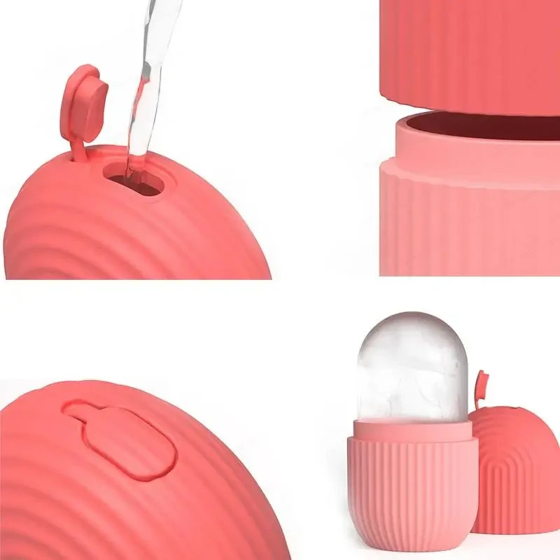 Hot Ice Facial Cube Massager Ice Roller to Depuff Shrink Pores Sculpt ...