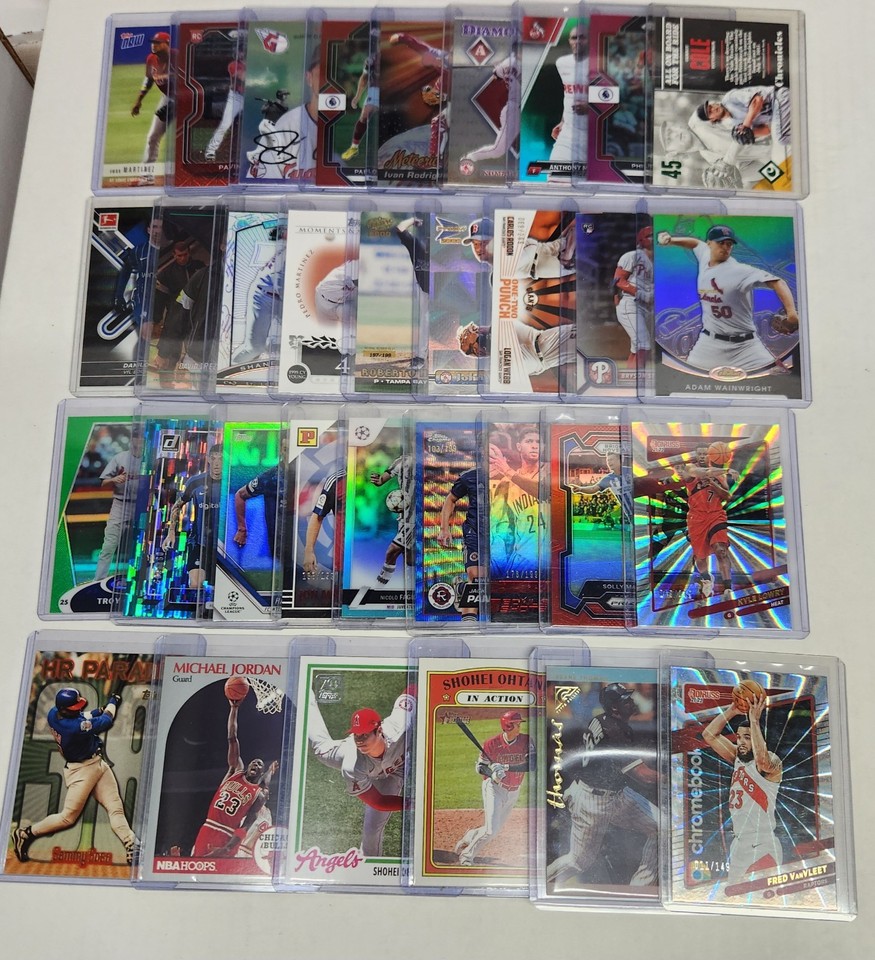 Sports Card Collection 350 Card Rookie GU Auto #'d Top Loaders Show ...