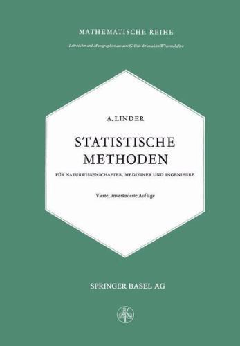 Statistische Methoden : Für Naturwissenschafter, Mediziner und Ingenieure by Linder (2014, Trade ...