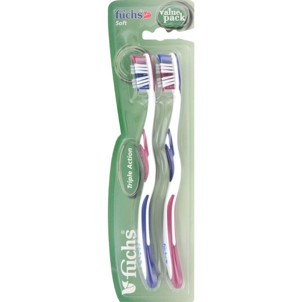 Fuchs Toothbrush Triple Action Extra Soft 2 Count for sale online | eBay