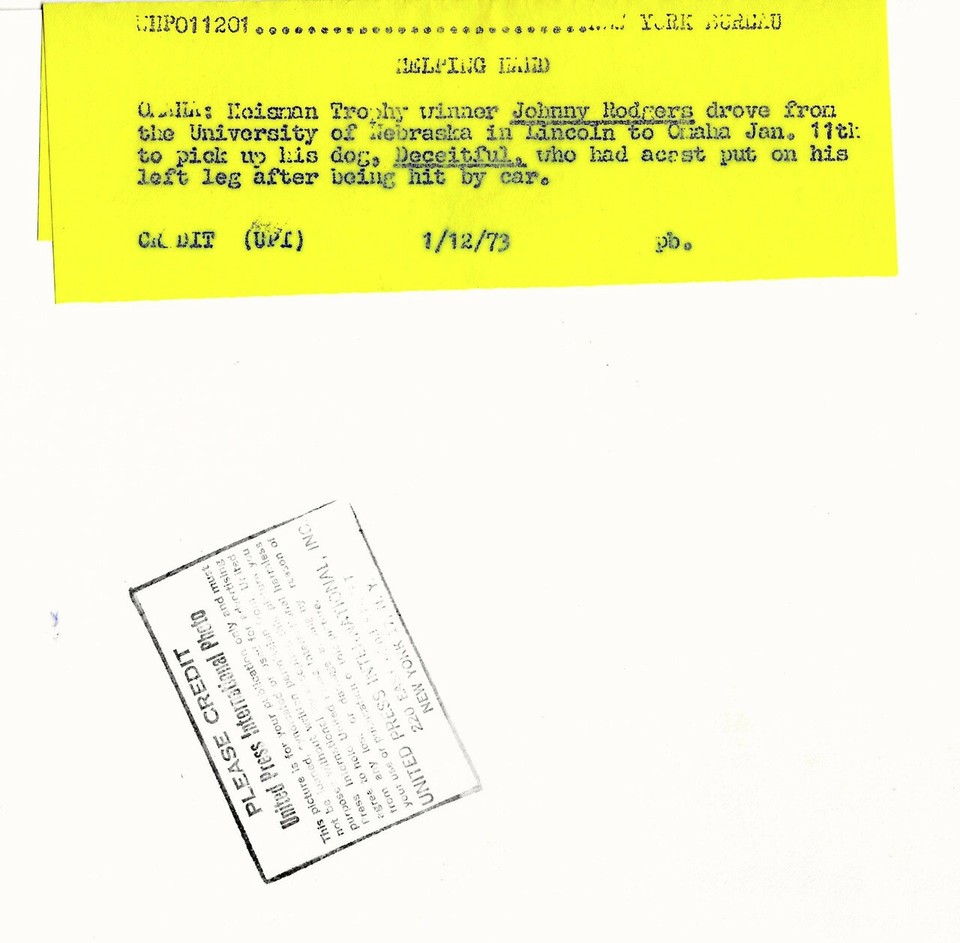 1973 Vintage Press photograph - HEISMANN TROPHY - JOHNNY RODGERS | eBay