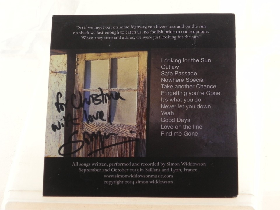 Looking for the Sun by Simon Widdowson in sleeve (CD, 1996) SIGNED | eBay