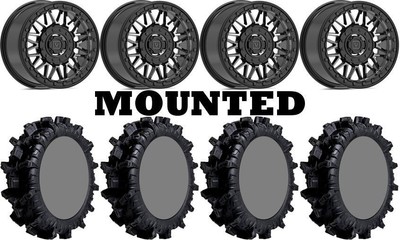 Kit 4 SuperATV Terminator MAX Tires 32x10-15 on Valor V08 Beadlock ...