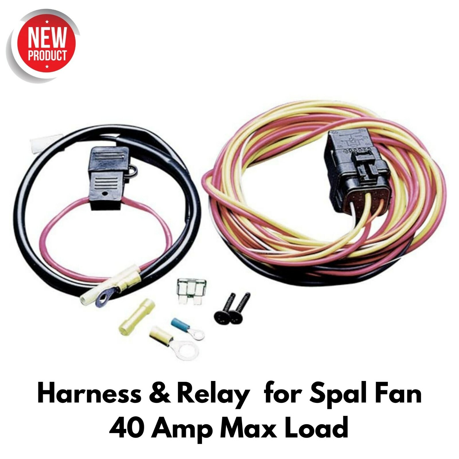New Fan Harness & Relay 40 Amp for Spal Electric Fan Air Conditioning ...