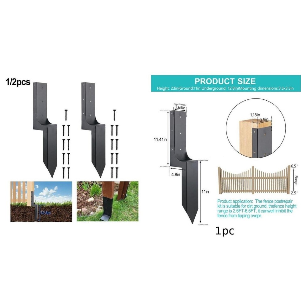 Stable and Reliable Steel Ground Spike for Leaning Mailboxes and Fence ...