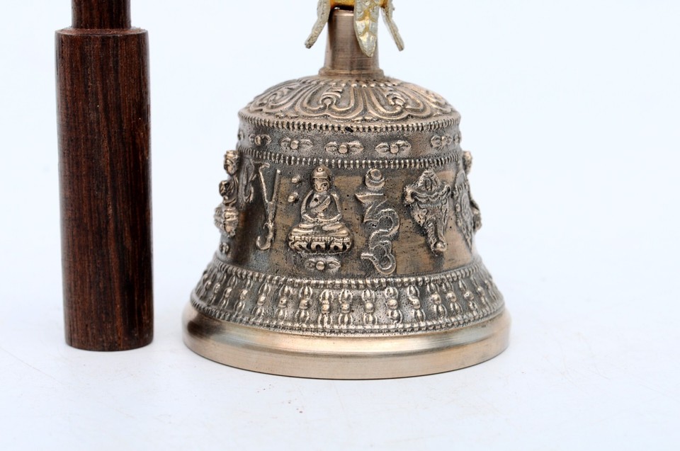 Tibetan Bell and Dorje set-6 inches tall Bell-Handmade-Tibetan Bell ...