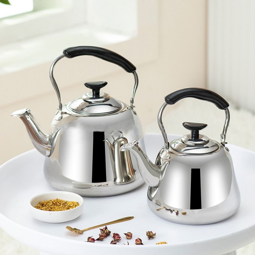 Stainless Steel Tea Kettle Large Capacity Water Kettles Whistling ...