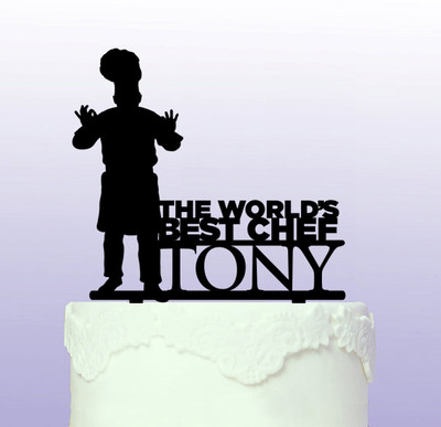 Personalised Male Chef - Cook Acrylic Cake Topper | eBay UK