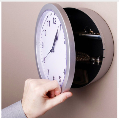 Wall Clock Hidden Secret Safe Money Stash Jewellery Security Kitchen ...