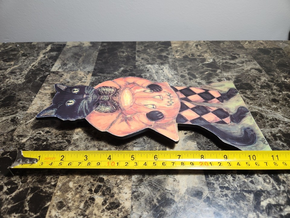 Kathy Seburn Bethany Lowe Halloween Black Cat Jack O Lantern Cut Out ...