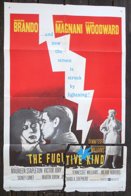 VINTAGE ONE SHEET MOVIE POSTER THE FUGITIVE KIND MARLON BRANDO ANNA ...