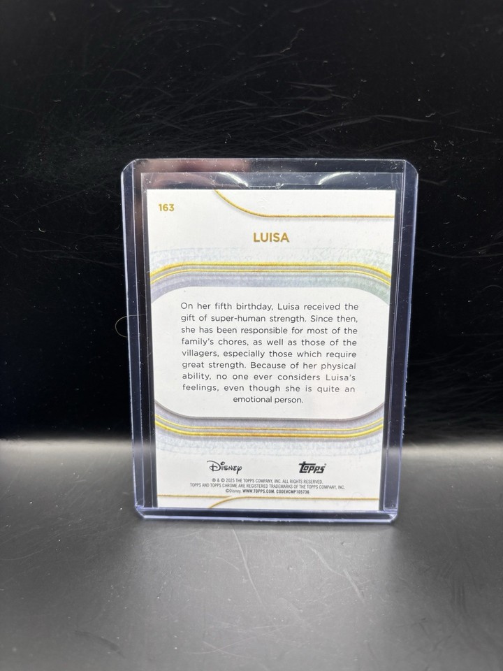 2025 Topps Chrome Disney Encanto Luisa Yellow Mini Diamonds Refractor ...