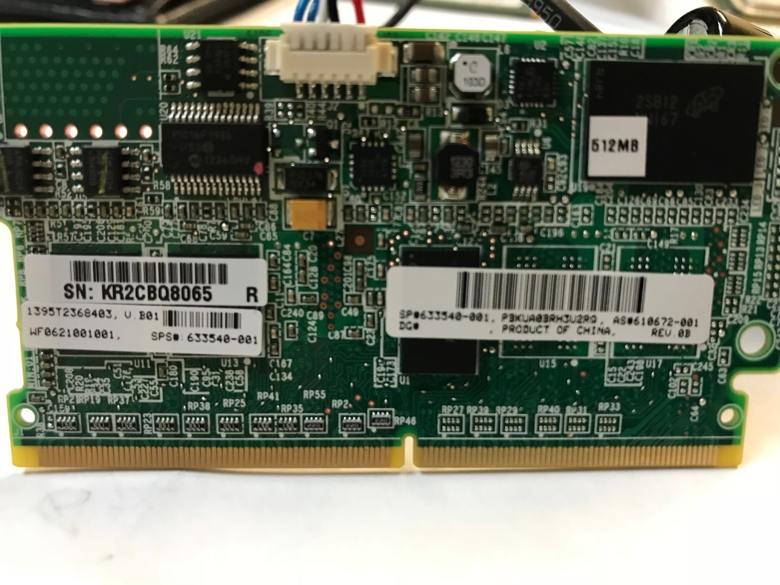 HP 633540-001 512MB Smart Array FBWC Flash back write cache 654873-003 ...