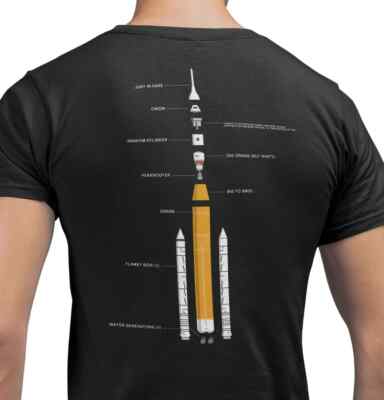 NASA Nasa Space Flight NSF Artemis 1 SLS t-shirt size L | eBay