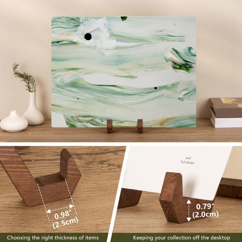 Solid Picture Frame Holder Small Tabletop Art Display Easels Home | eBay