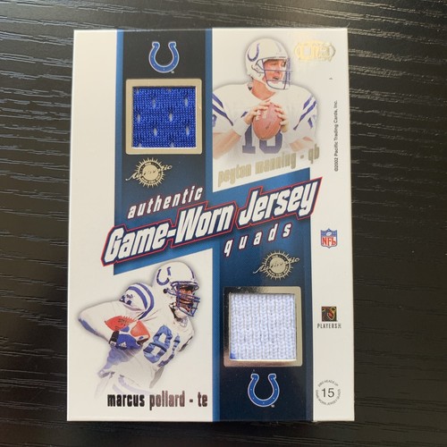 2002 Pacific Game Worn Jersey Peyton Manning Marvin Harrison James ...