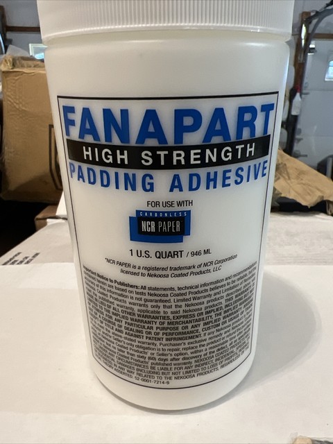 Fanapart High Strength Padding Adhesive NCR Paper 1 QT Appvion Ncr2116 ...