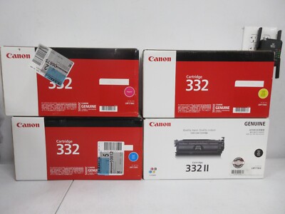CANON 332 set 4 Colors BLACK II CYAN YELLOW MAGENTA TONER CARTRIDGE ...