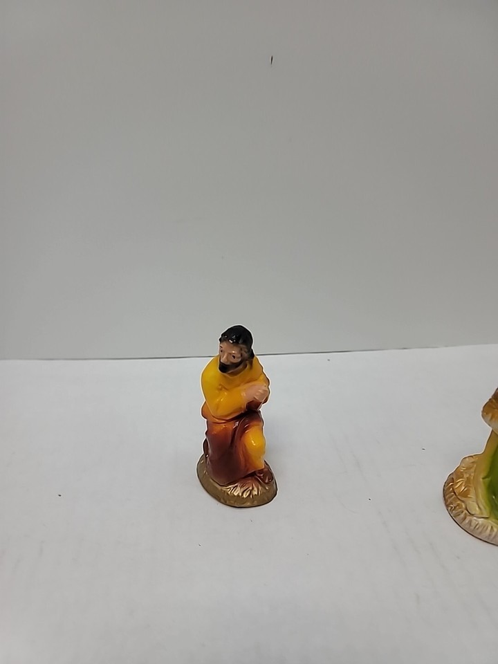 VTG Nativity Mixed Set 12 Pc Italian Italy Hand Paint Chalkware Figure ...