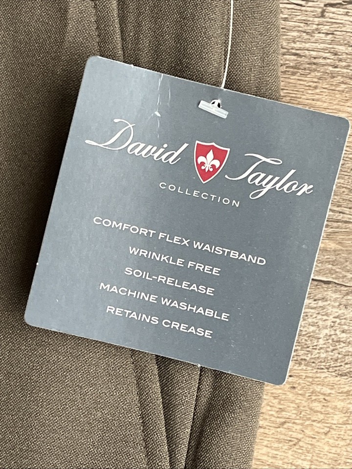 David Taylor Collection Men’s FlexSlax II New Classic Fit Slacks 42x29 ...