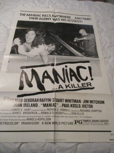 Maniac: A Killer Movie Poster | eBay