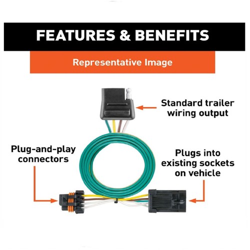 Curt 55312 Custom Wiring Harness For Blazer S10 S15 Jimmy Suburban C&K ...