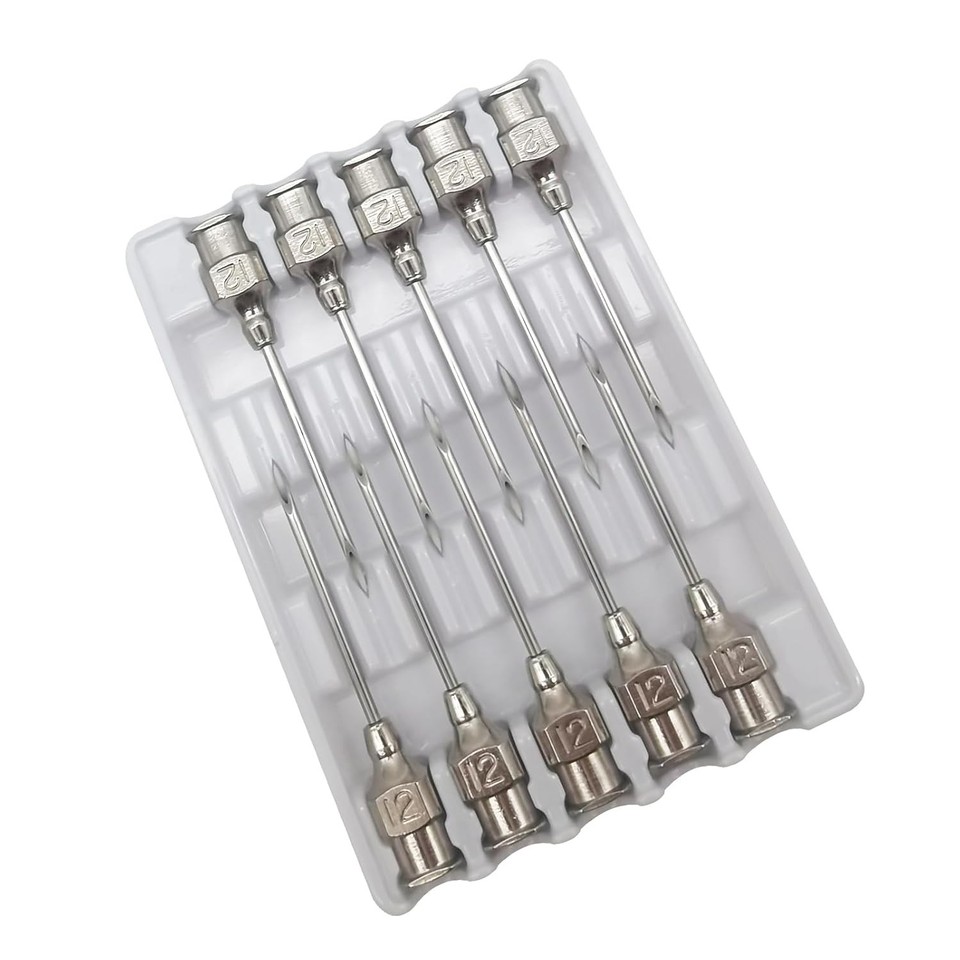 10pcs/Box Reusable Stainless Steel Veterinary Needles Cattle Needle For ...