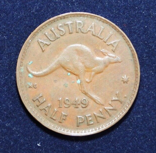 1949 Australia 1/2 Half Penny Bronze Coin KM 42 King George VI | eBay