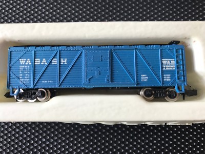 N-scale WABASH Wood Box Car Blue | eBay