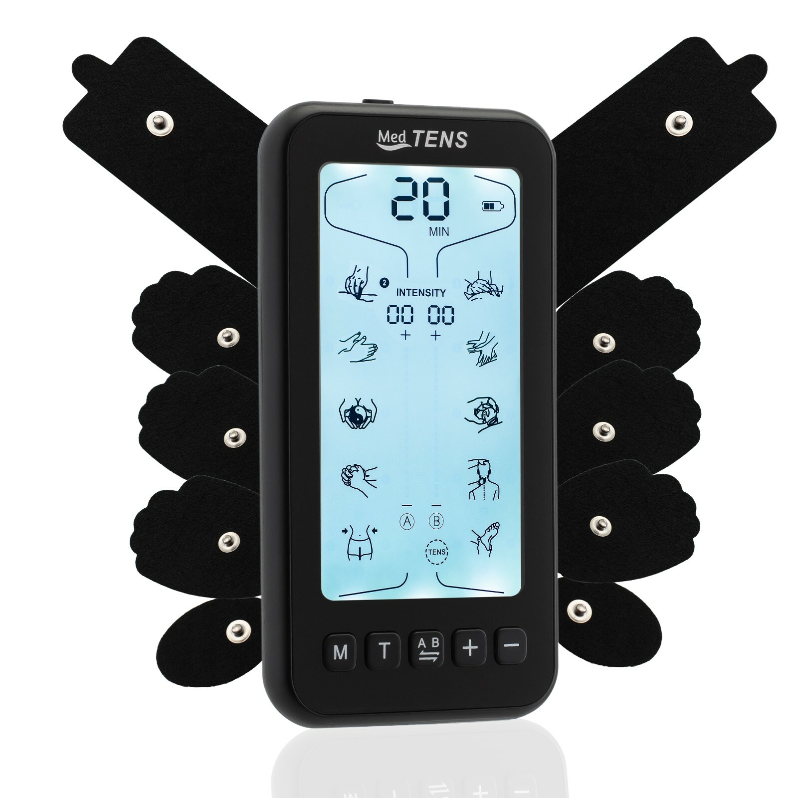 Rechargeable ens Unit EMS Muscle Stimulator 24 Massage Modes Pain ...