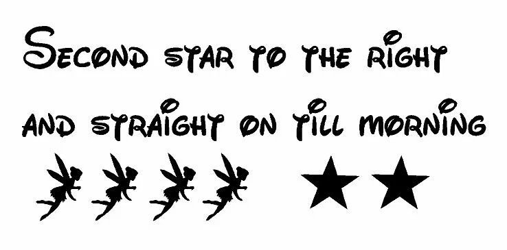 Peter Pan Second Star To The Right