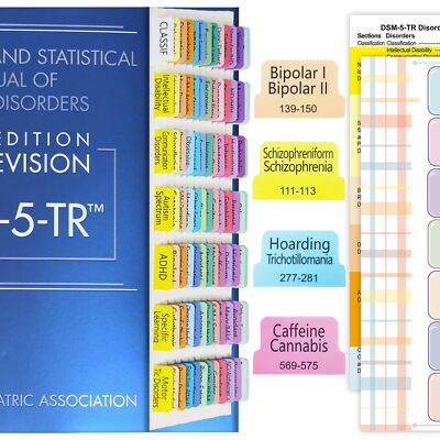 Upgraded Index Tabs for DSM-5-TR 2022 94 Printed DSM-V-TR Tabs | eBay
