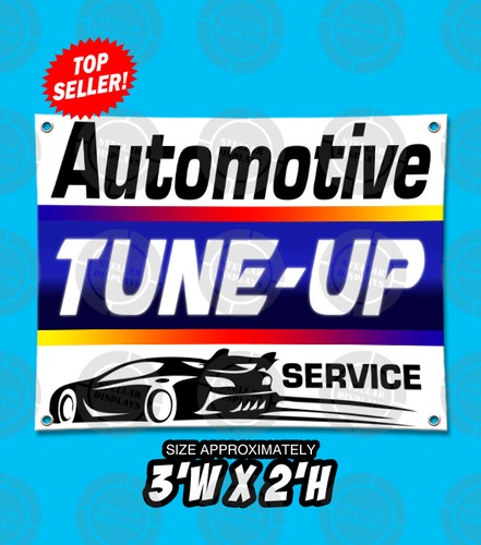 2x3 AUTOMOTIVE TUNE-UP SERVICE Repair Outdoor Indoor Wall Banner Open ...