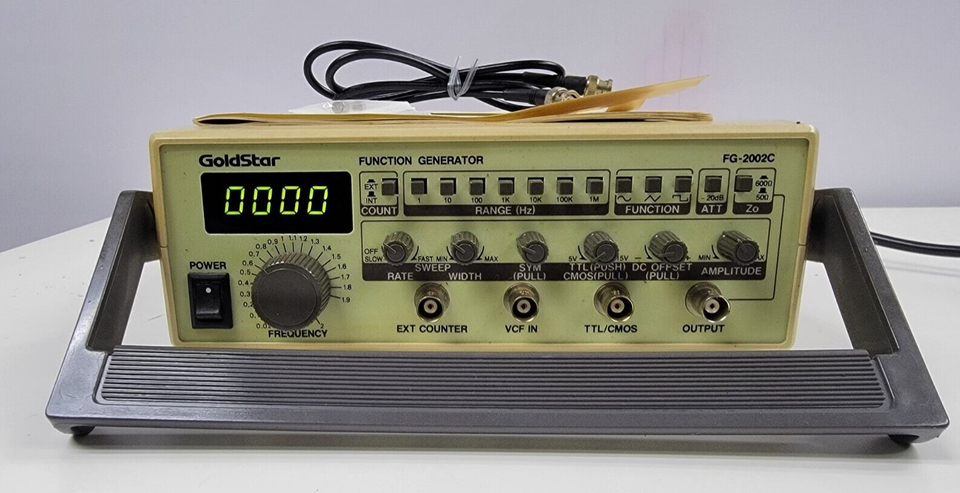 Goldstar FG-2002C Function Generator/ Operation Manual / Bnc Cable / Spare Fuse | eBay