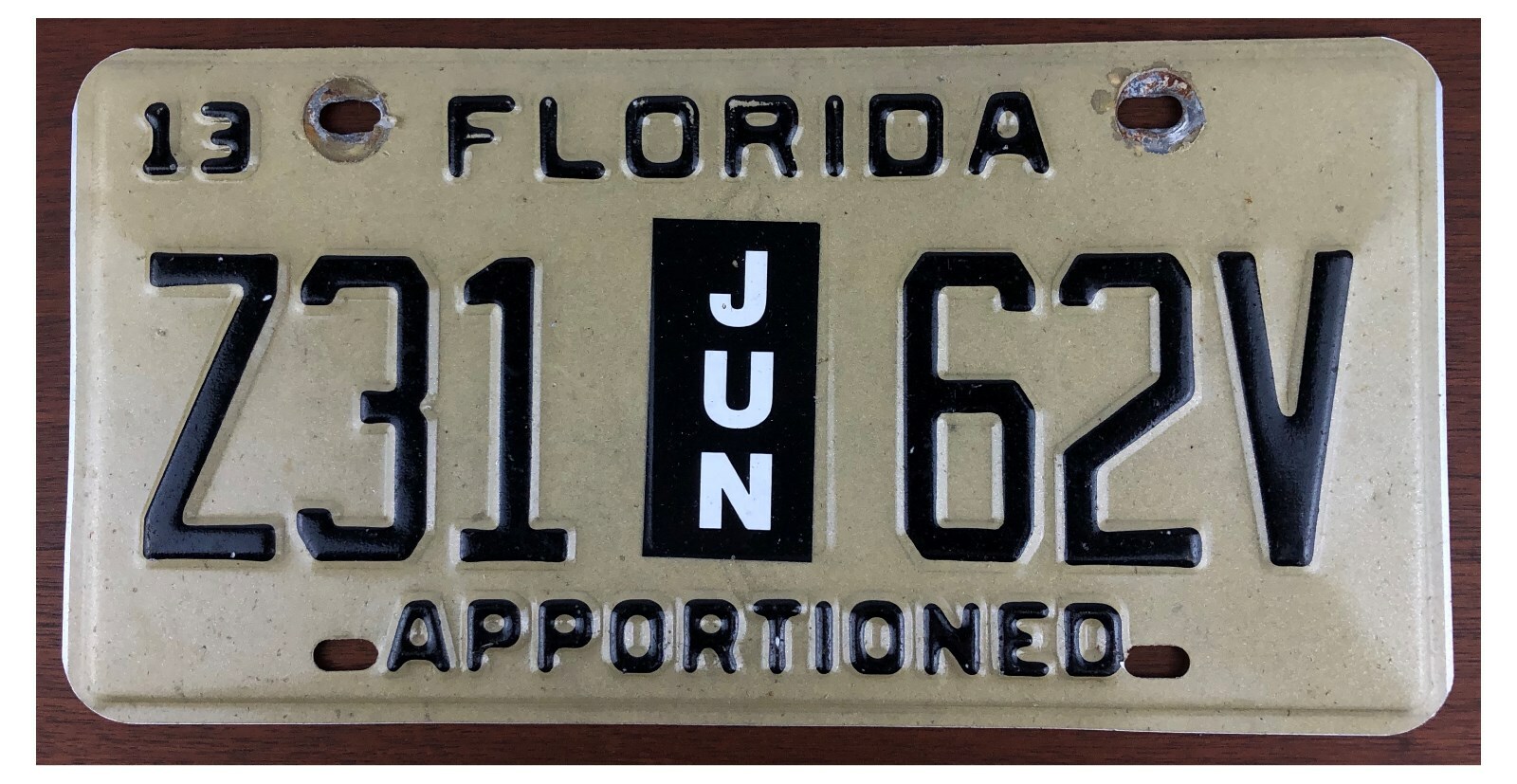 Florida 2013 APPORTIONED TRUCK License Plate Z31 62V! | eBay