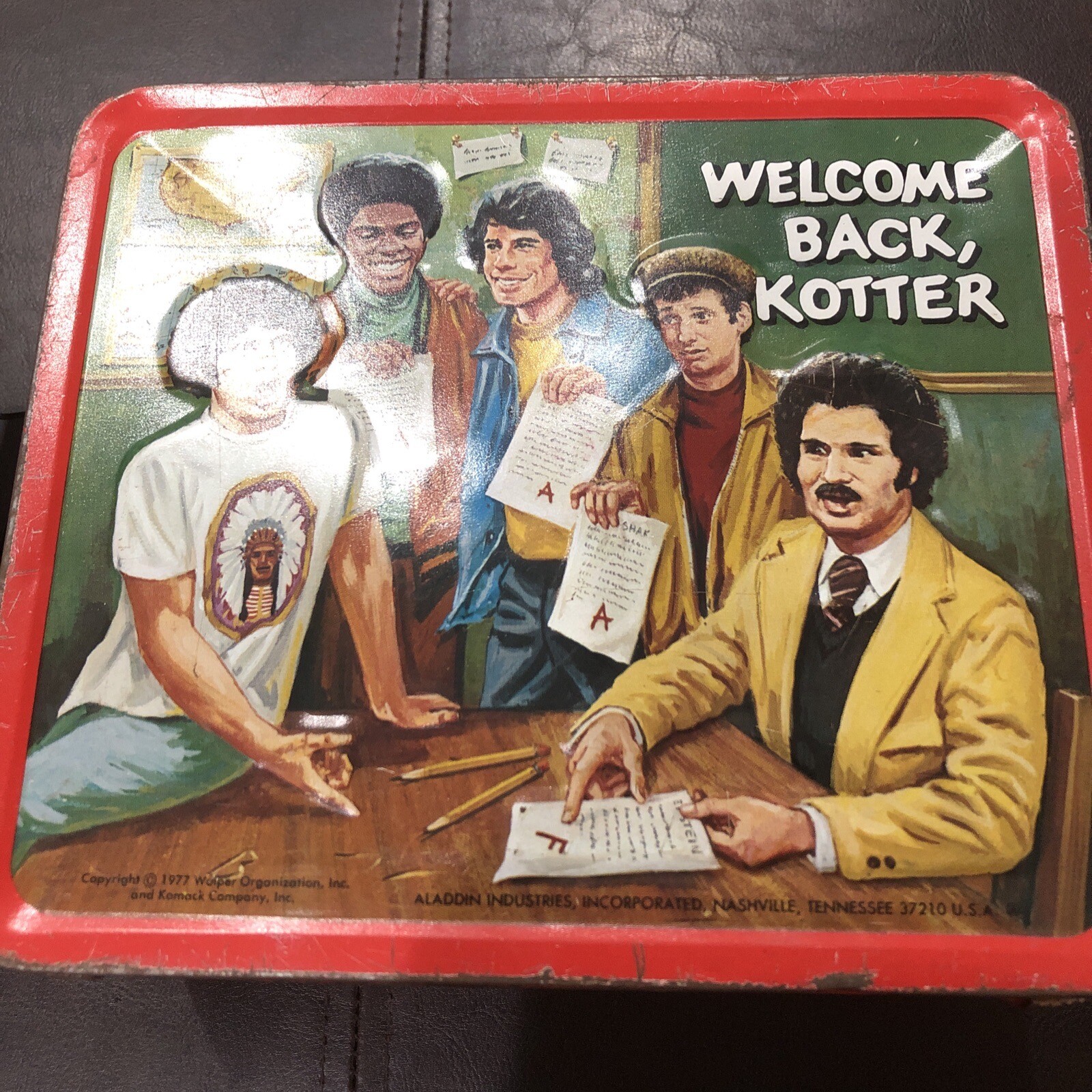 Welcome Back, Kotter w/ Thermos Metal Lunch Box 1977 Aladdin John ...