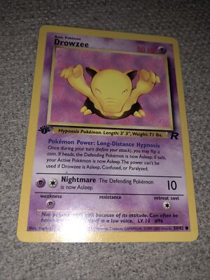 1st Edition Drowzee 54/82 - Team Rocket - Pokemon Card - Near Mint (NM ...